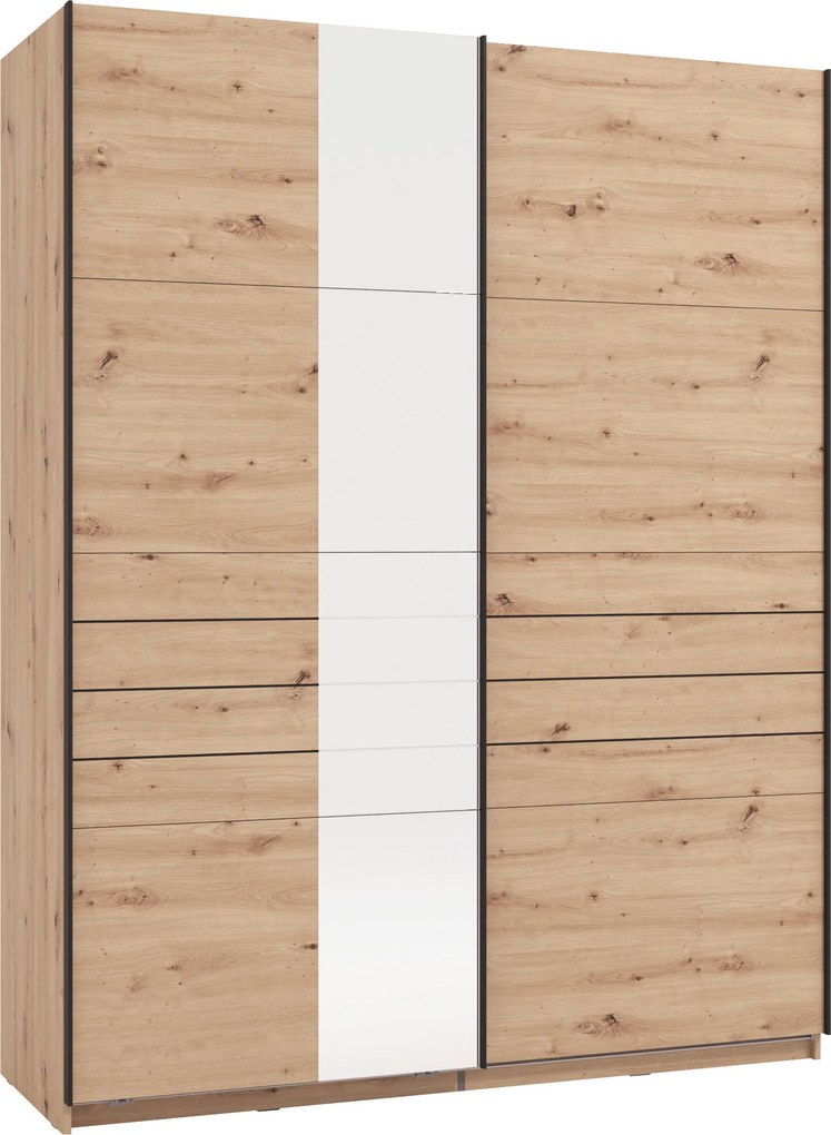 XXXLutz SKŘÍŇ S POSOUVACÍMI DVEŘMI, dub artisan, 145,5/217,5/60 cm Xora - Šatní skříně - 000834015301