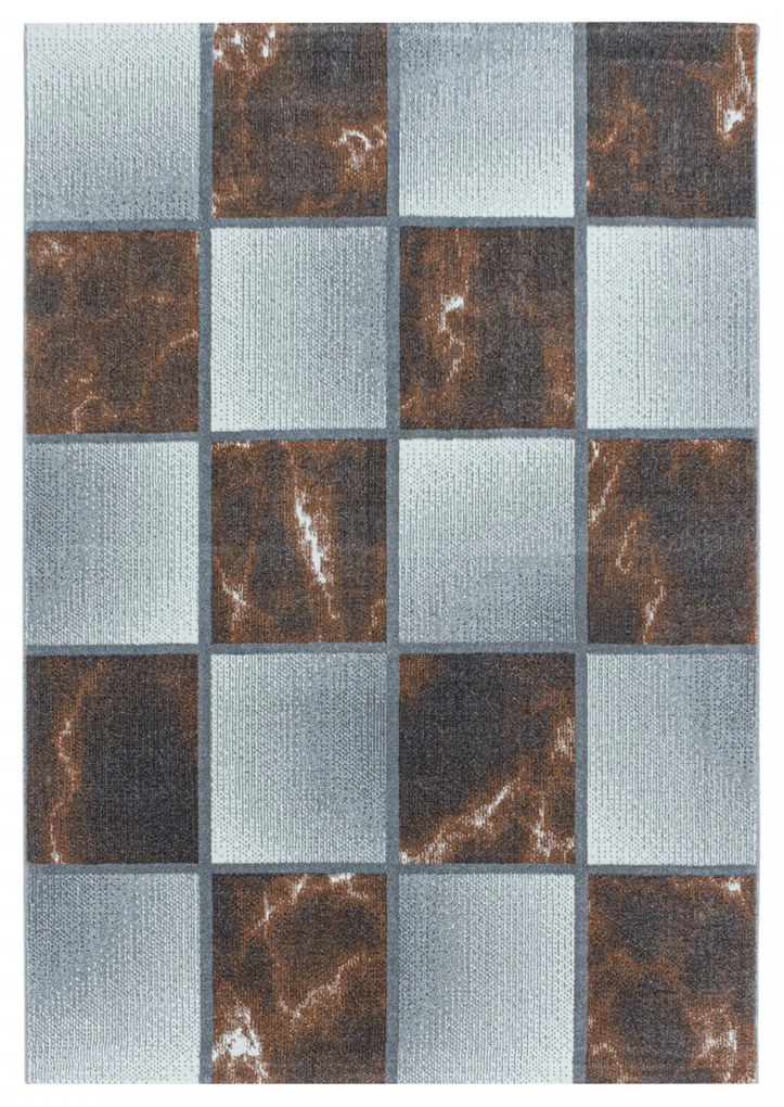 Ayyildiz, Kusový koberec Ottawa 4201 copper, 140x200, hnědá, chodba / předsíň