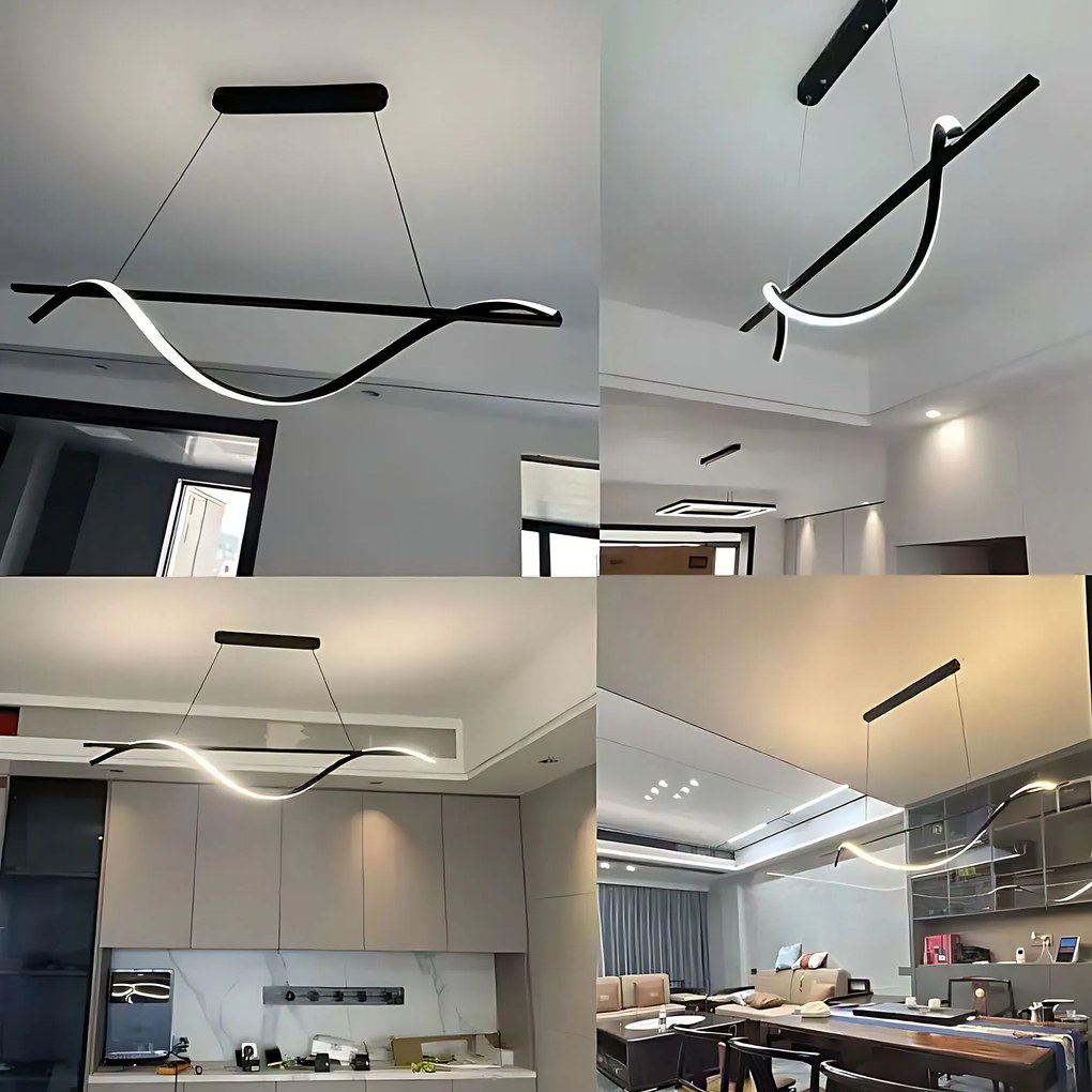 Toolight Závěsné LED osvětlení Modern D18 LHJ019-CP 120 cm černá
