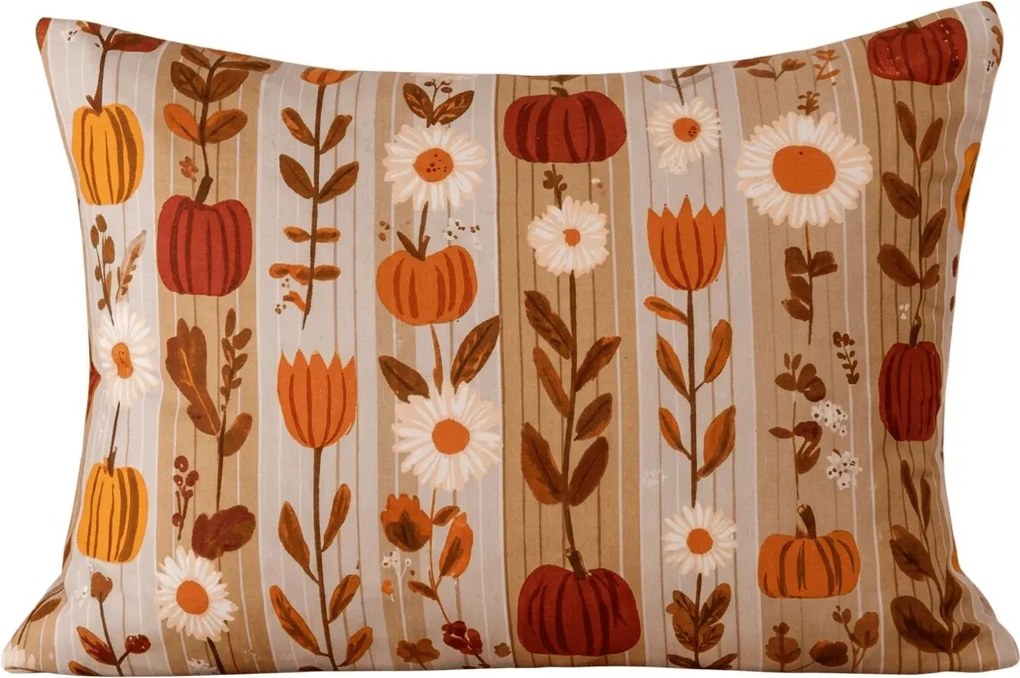 Povlak na polštář z mikrovlákna PUMPKIN STRIPES 70x90 cm, barevný