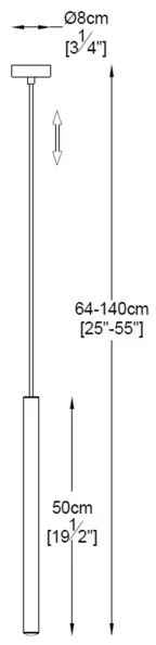 Zuma Line P0461-01A-F7F7 - LED Lustr na lanku LOYA LED/5W/230V