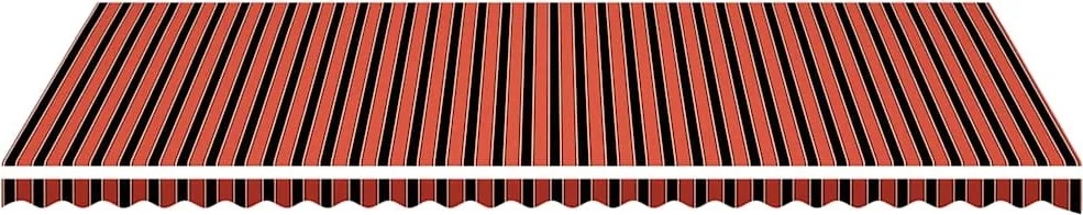 Náhradní plachta na markýzu oranžovo-hnědá 600 x 350 cm polyesterová 311964