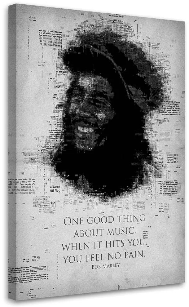 Gario Obraz na plátně Zpěvák Bob Marley - Gab Fernando Rozměry: 40 x 60 cm
