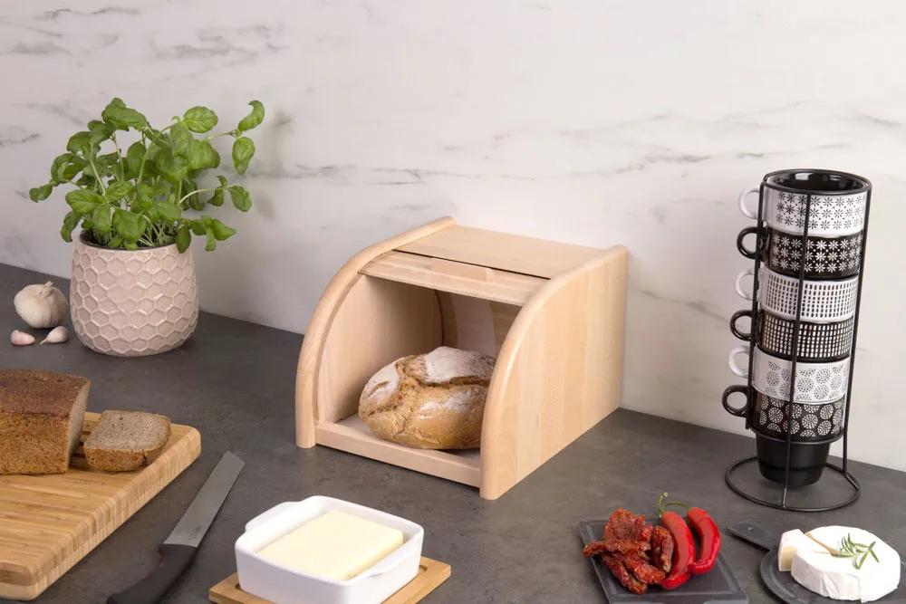 Dřevěný chlebník, box na chleba,  23x28x18cm, ZELLER
