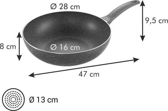 TESCOMA Wok MANICO ROSSO ø 28 cm