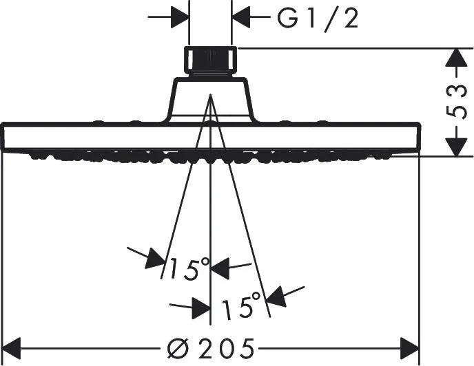Hansgrohe Vernis Blend, hlavová sprcha 200 1jet Green, chromová, HAN-26093000