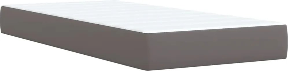 Box spring postel s matrací šedá 100x200 cm umělá kůže 3290710