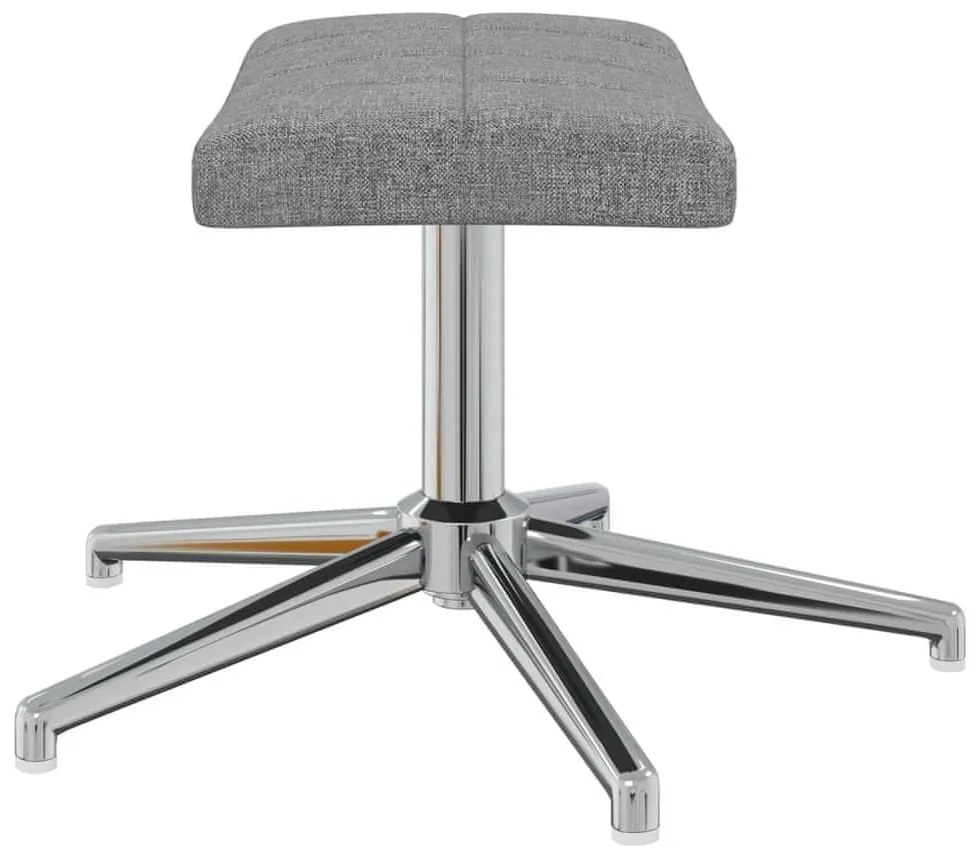 Petromila Relaxační křeslo se stoličkou světle šedé textil