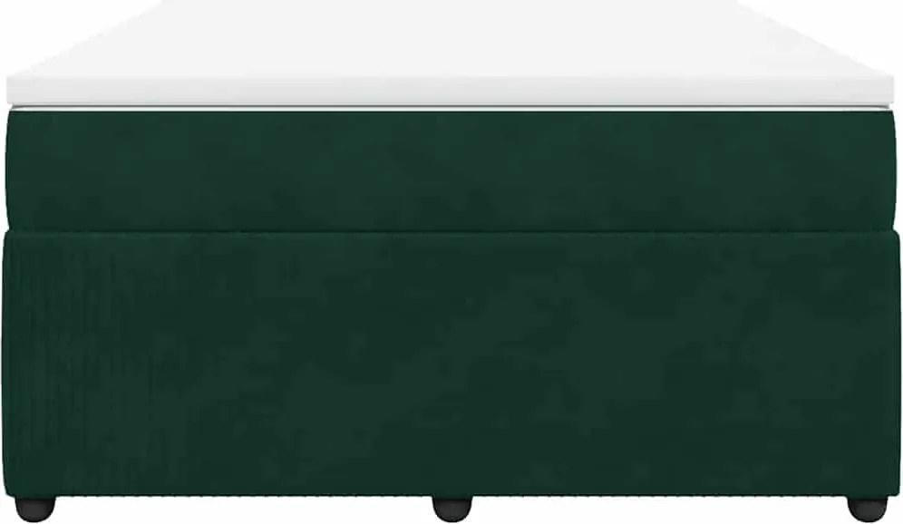 Box spring postel s matrací tmavě zelená 160x200 cm samet 3285653