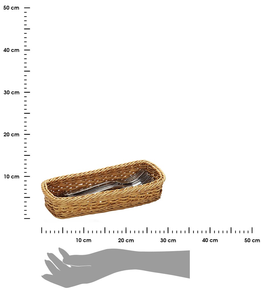 Košík na příbor Kiri, 28x12x6 cm