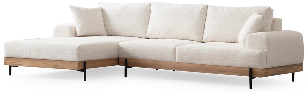 Hanah Home Rohová pohovka ETI dub bílá levá 280 cm