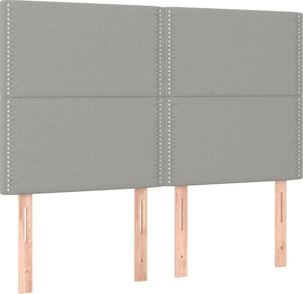 Box spring postel s matrací světle šedá 140 x 190 cm textil 3137069