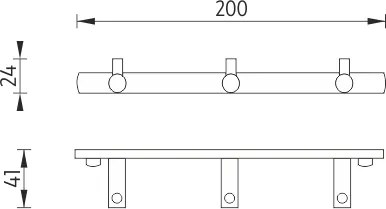 Nimco Trojháček s jednoduchými háčky BORMO černá - BRC 11103-90