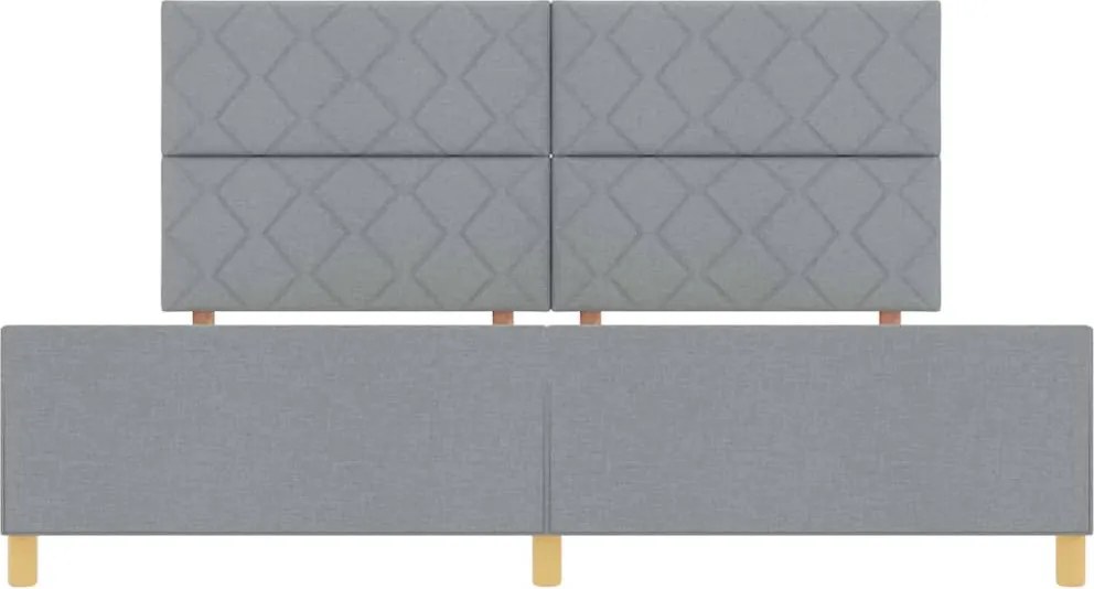 Rám postele s čelo Světle šedá 200 x 200 cm textil 3344830