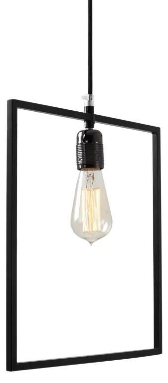 OnaDnes -20% Nordic Design Černé kovové závěsné světlo Paris 35 x 35 cm