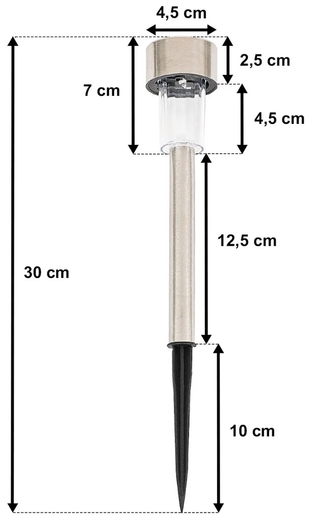 4Home Sada solárních LED lamp, 10 ks, teplá bílá