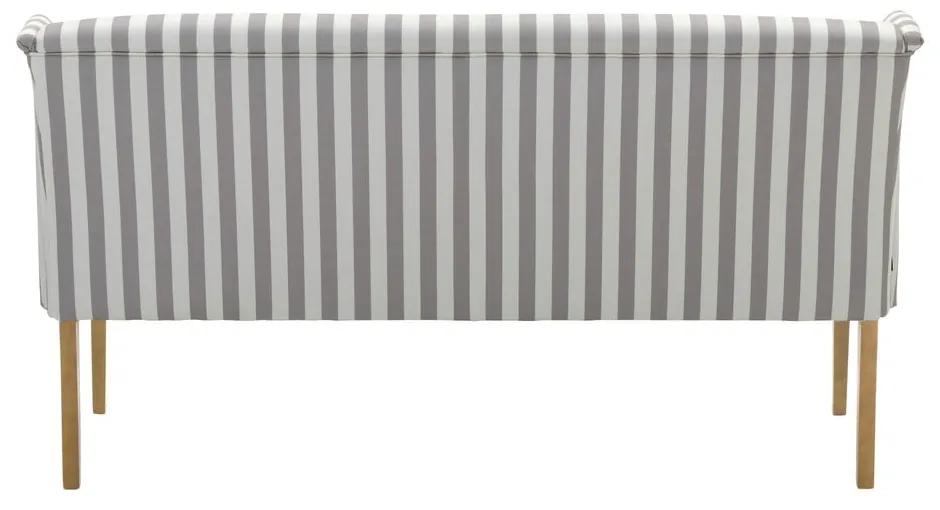 Šedo-bílá polstrovaná lavice Max Winzer Hendrick