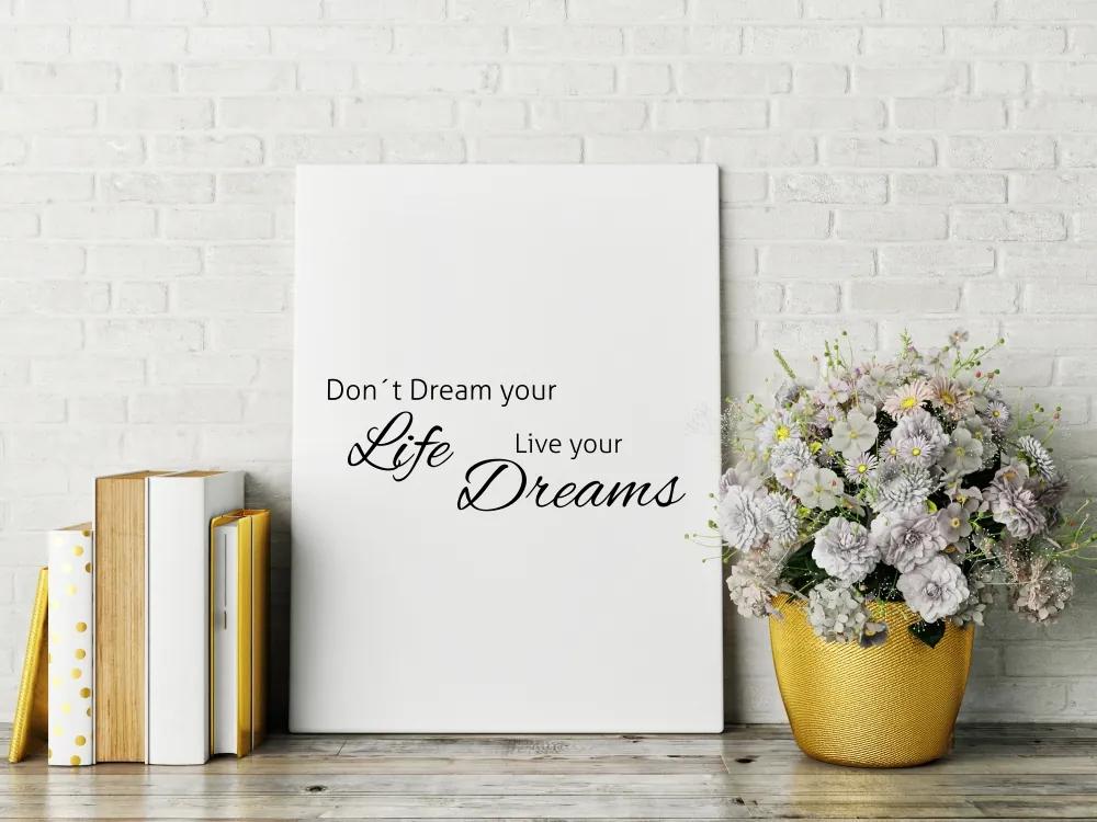 WALLVINIL Obraz na plátně - Live your dreams Velikost: 30x40 cm