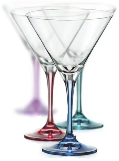 Crystalex - Bohemia Crystal Sklenice na martini Spectrum 290 ml, 4 ks (mix barev)