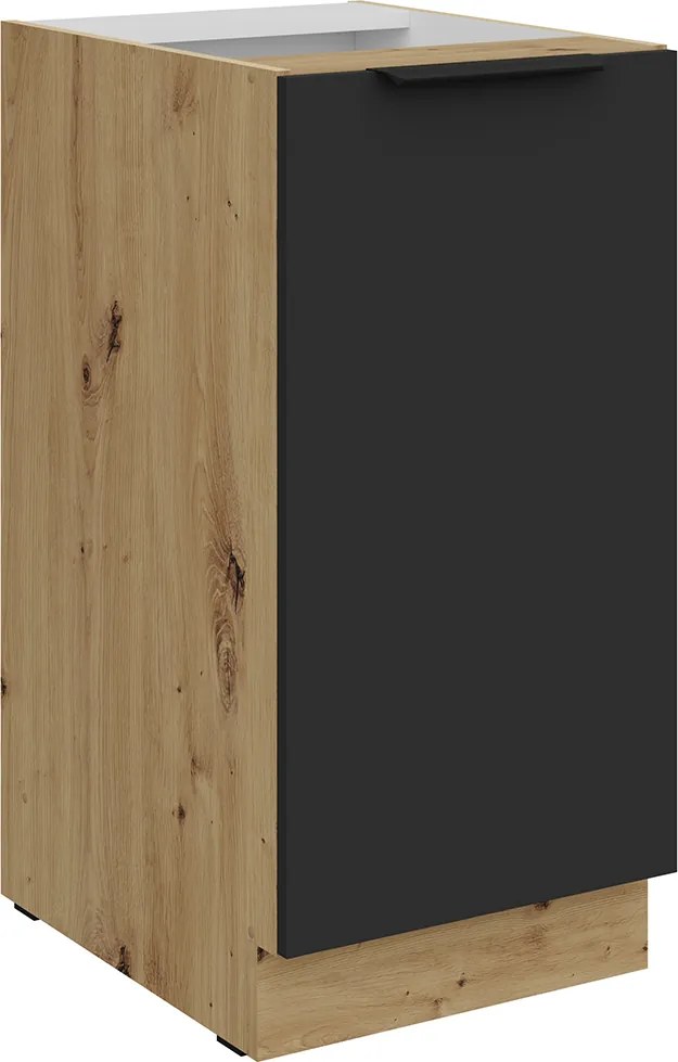 ARIA ac | dolní skříňka 40 D 1F policová | 40 cm | ANTI FINGERPRINT povrch | artisan/černá