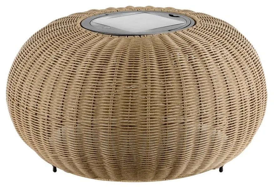 LA 1008389 ADEGAN venkovní stojací lampa, plochá, solární, 2200 K, IP65, hnědá - BIG WHITE (SLV)