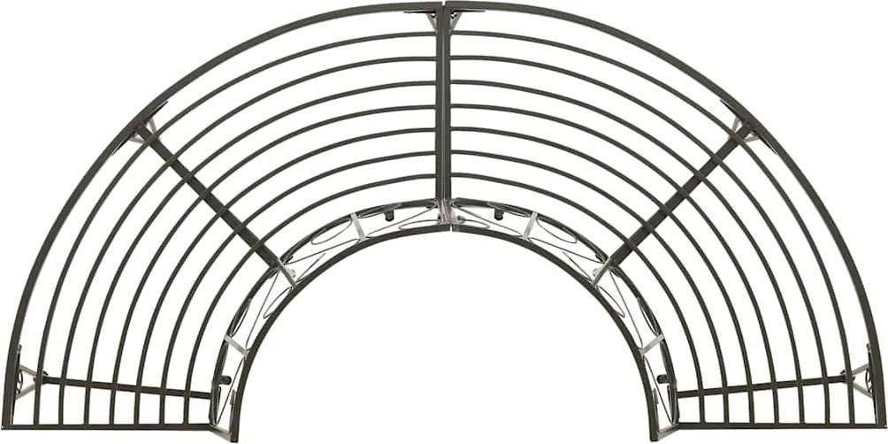 Polokruhová zahradní lavice kolem stromu 160 cm ocel 313034