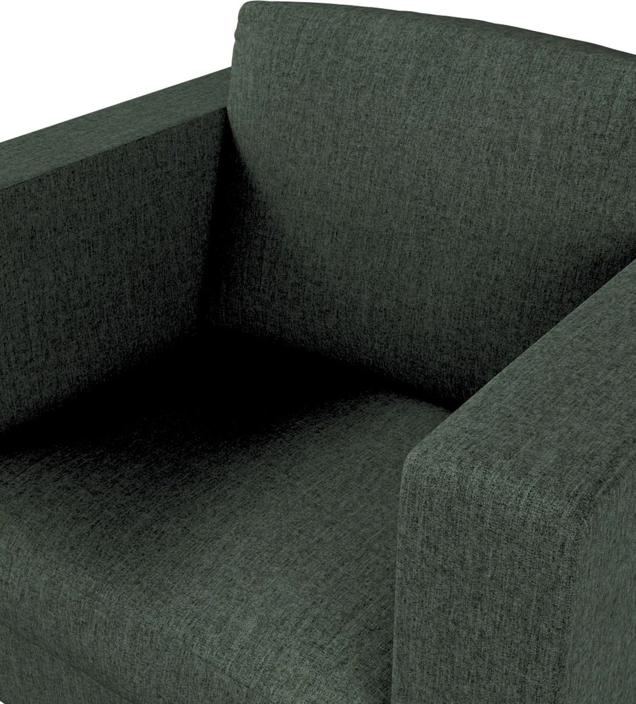 Potah na křesko IKEA Karlanda, krátký barva zelená látka pletený vzor