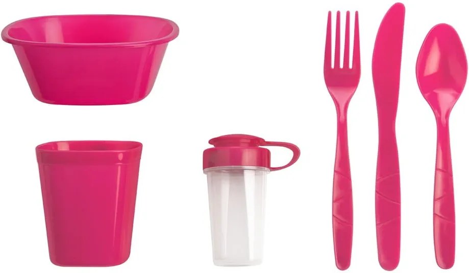 Pikniková sada Premier Housewares Hot Pink, 51 ks