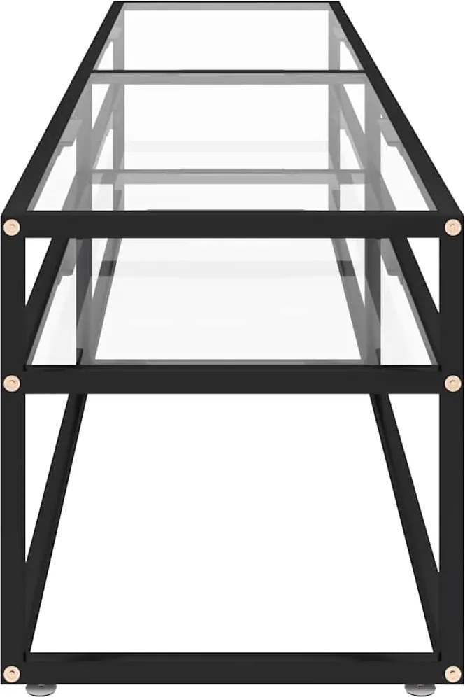 TV stolek průhledný 180 x 40 x 40,5 cm tvrzené sklo 331722