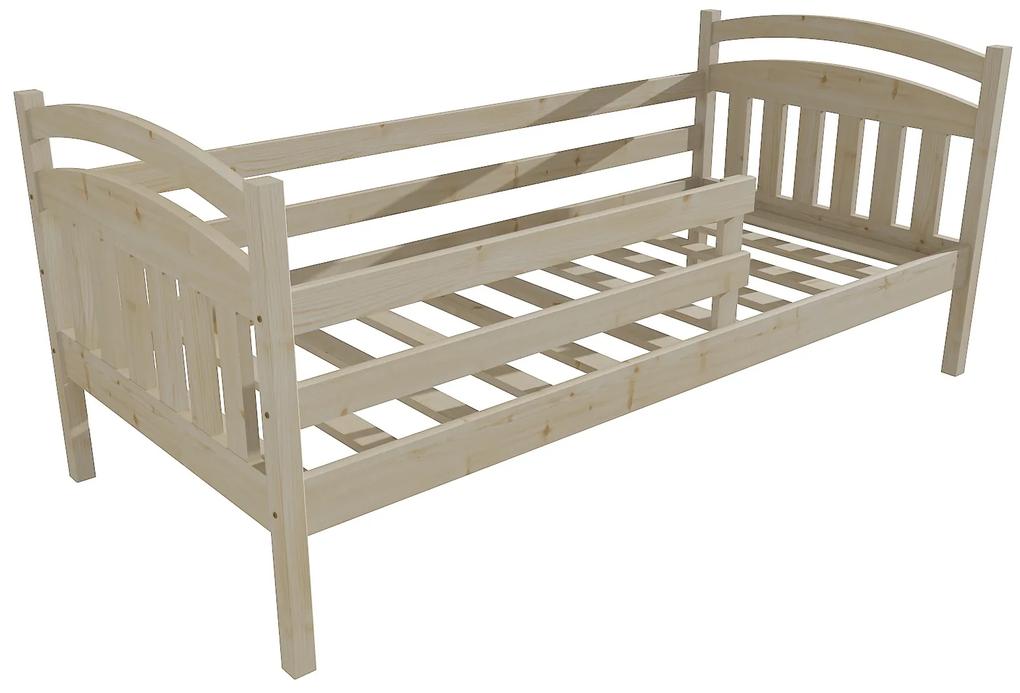 Vomaks Dětská postel DP 015 se zábranou Rozměr: 90 x 180 cm, Barva: surové dřevo