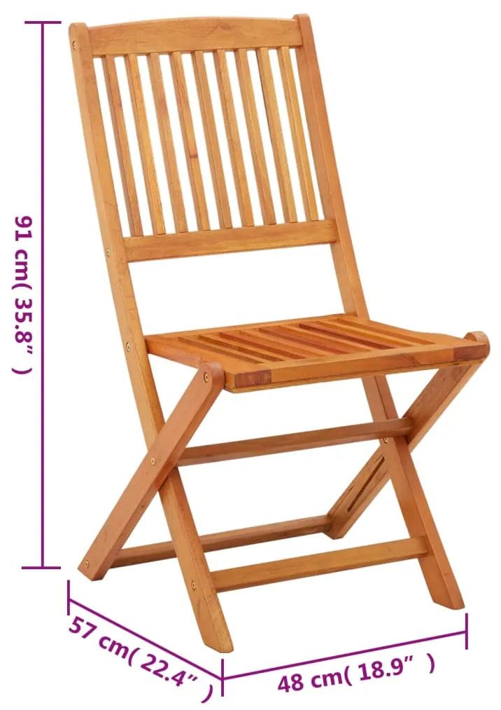 vidaXL Skládací zahradní židle 4 ks masivní eukalyptové dřevo