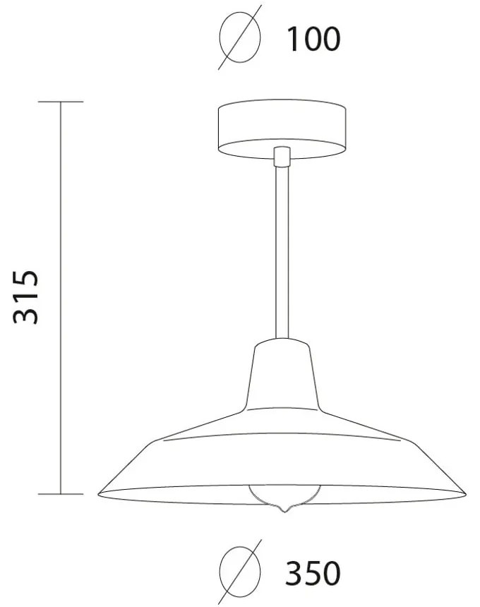 Černé stropní svítidlo Bulb Attack Cinco Basic