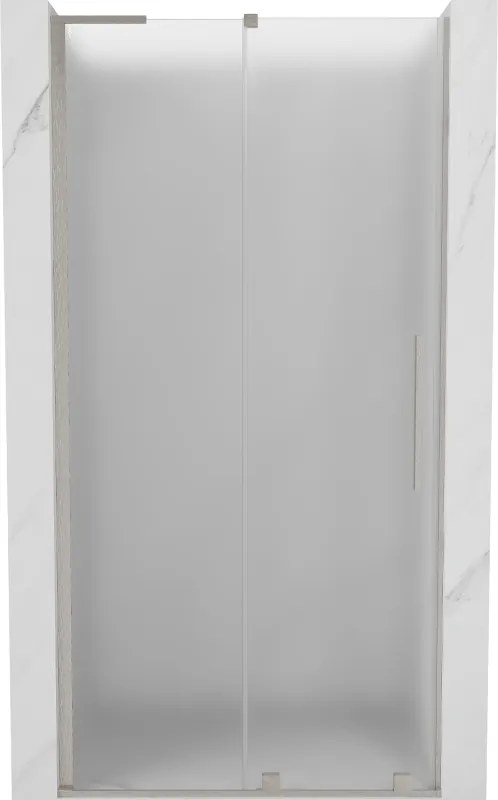 Mexen Velar L, posuvné sprchové dveře do otvoru 90 cm, 8mm sklo námraza, broušená ocel, 871-090-003-31-97
