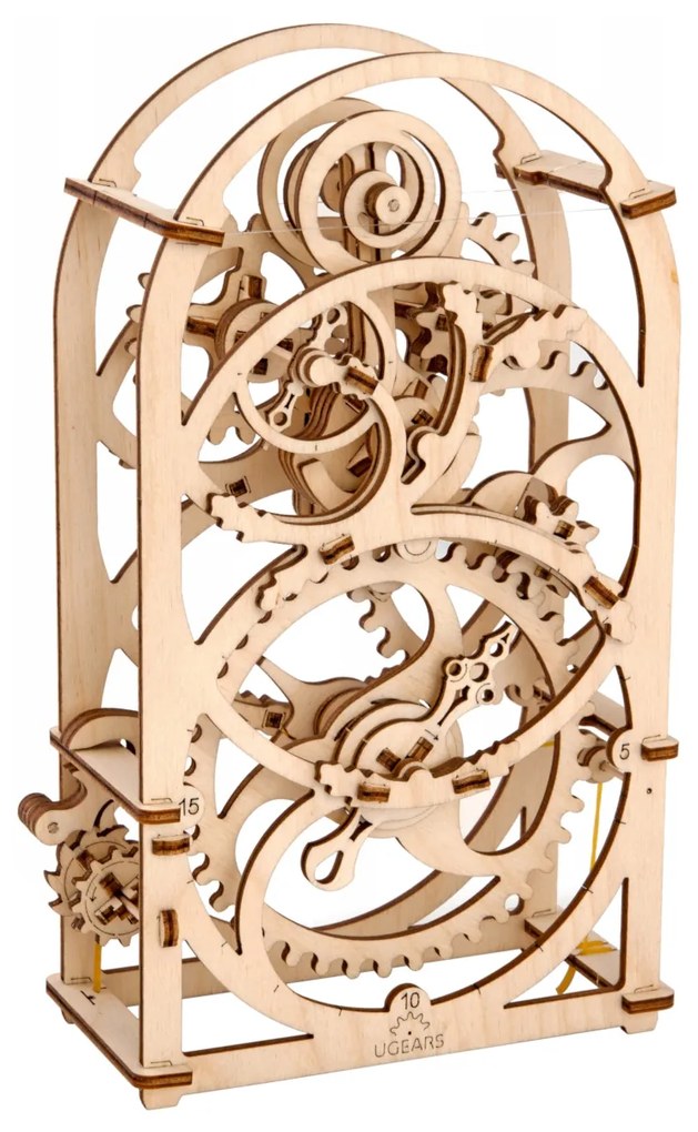 Ugears 3D dřevěné mechanické puzzle Hodinový strojek