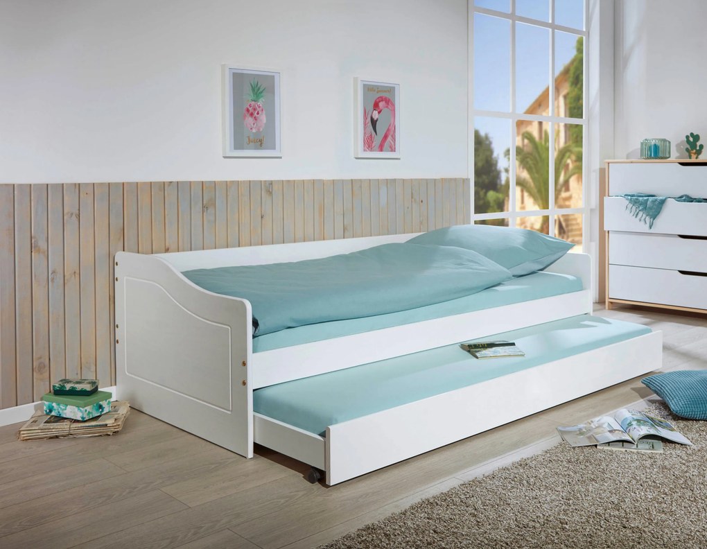 XXXLutz VÝSUVNÁ POSTEL, 90/200 cm, bílá MID.YOU - Online Only dětské postele - 000528026302