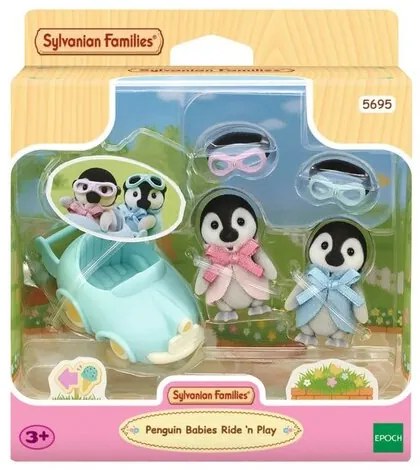 Sylvanian Families Baby tučňáci dvojčata s autíčkem