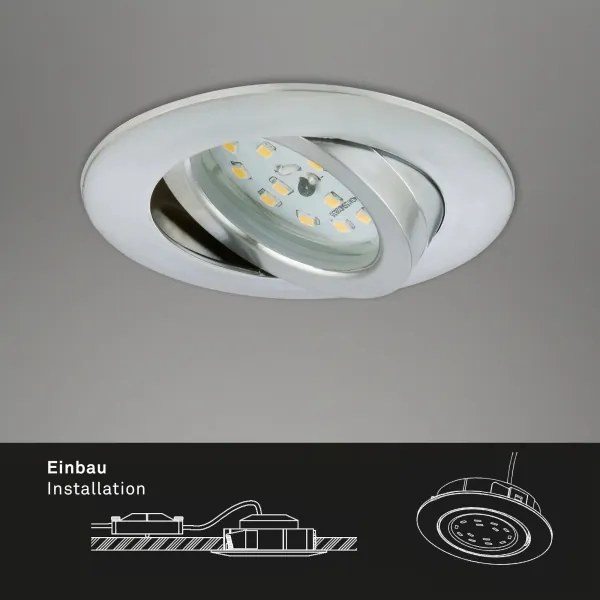 Briloner 7296-039 - SADA 3x LED Koupel podhledové svítidlo 1xLED/6,5W/230V IP23