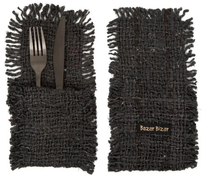 Kapsa na příbory Oh My Gee Black Navy Bazar Bizar