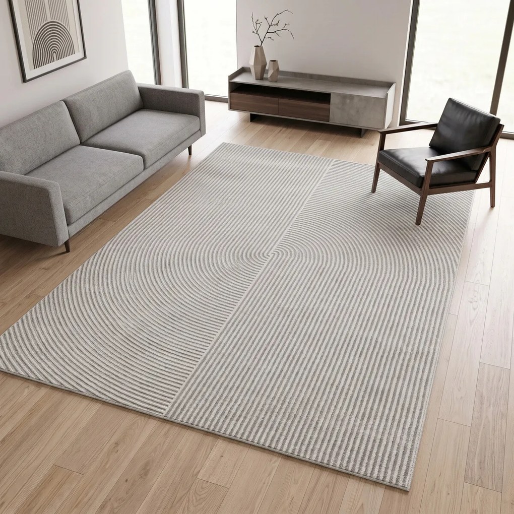 Angel Carpet, Kusový koberec Zafiro 19 Grey, 80x150, šedá, kancelář