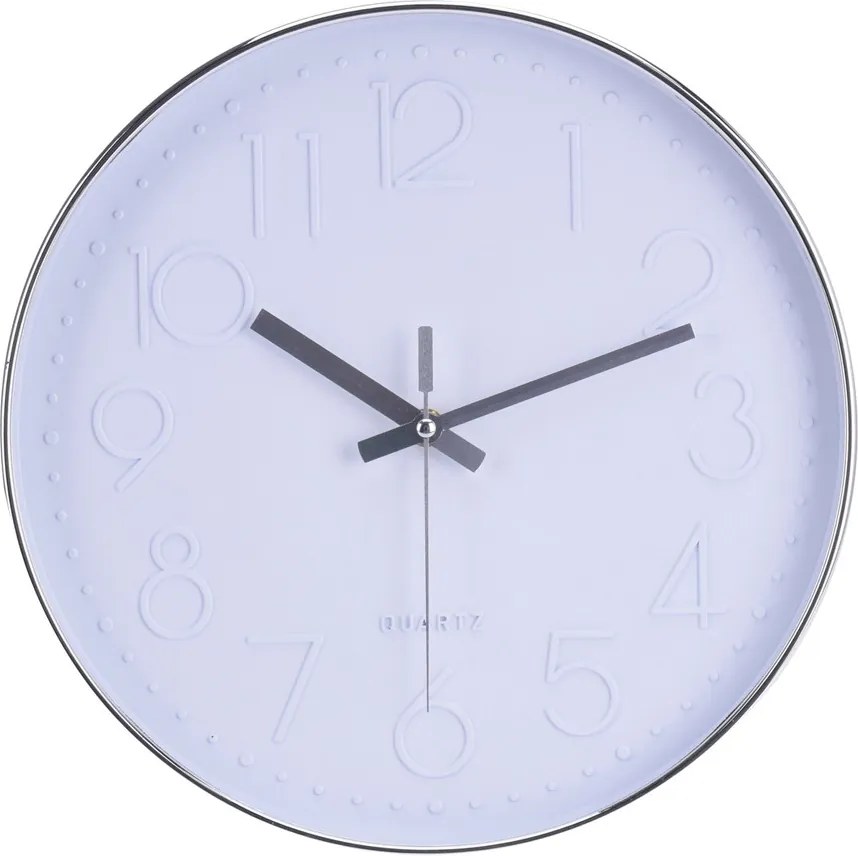 Nástěnné hodiny kulaté, barva bílá Ø 30 cm