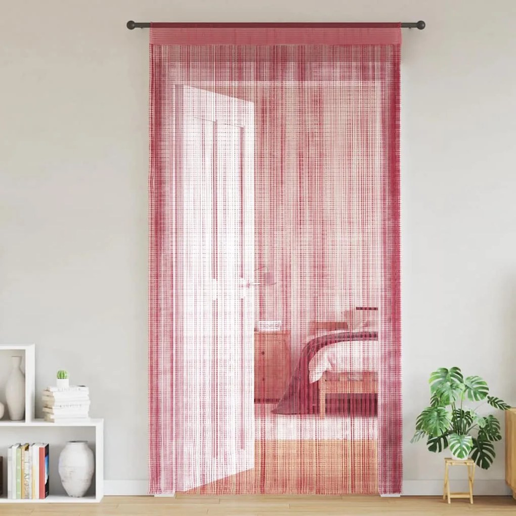 String Curtains 2 ks růžová 100x250 cm
