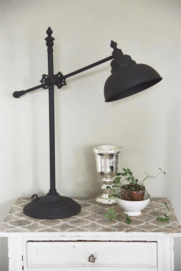Jeanne d'Arc Living Stolní lampa Fine Dark Metal, černá barva, kov