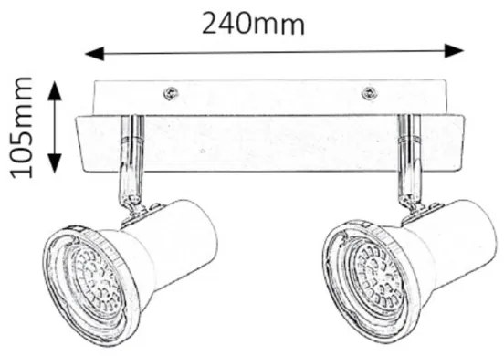 Rabalux 5498 - LED Koupelnové bodové svítidlo STEVE 2xGU10/50W/230V