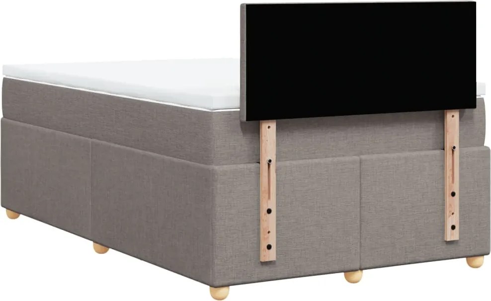 Box spring postel s matrací taupe 120x200 cm textil 3286644