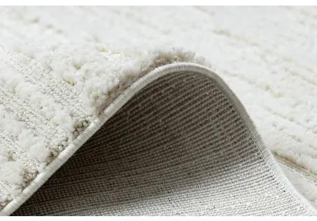koberec SEVILLA AC53B pruhy bílá střapce, Berber, Maroko, Shaggy velikost 180x270 cm | krásné koberce cz
