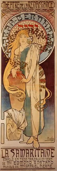 Mucha, Alphonse Marie - Obrazová reprodukce La Samaritaine, 1897, (20 x 60 cm)