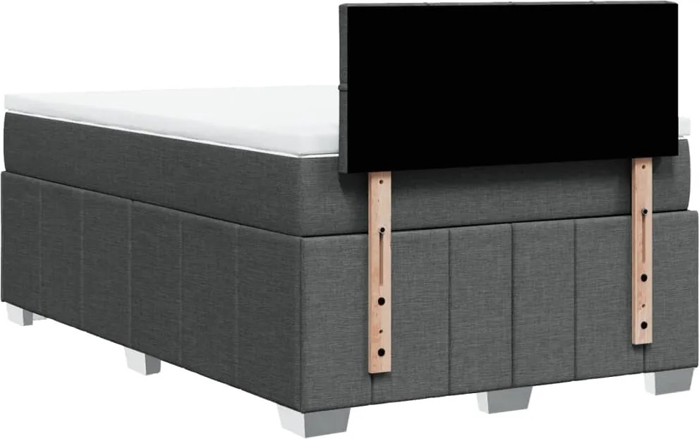 Box spring postel s matrací tmavě šedá 120x200 cm textil 3287036
