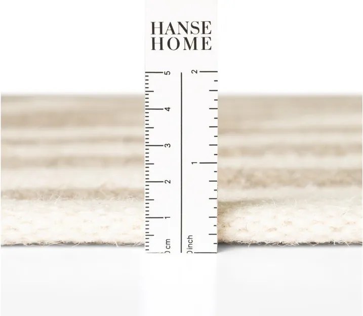 Bílý/šedý oboustranný/ručně tkaný vlněný koberec 80x150 cm Vika – Hanse Home