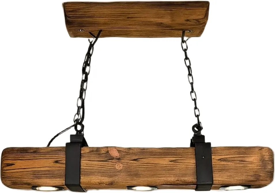 Lustr z trámu WOOD 70 cm 3xGU10