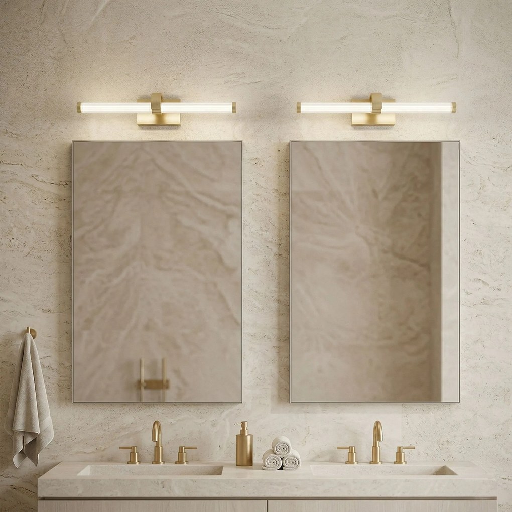 Toolight Toolight, LED nástěnné svítidlo 40cm, 9W, 4000K, 1000lm, APP1885-1W, zlatá matná, OSW-66040